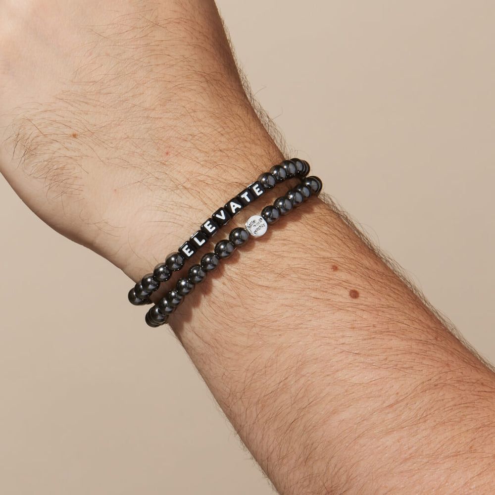 Custom Hematite Men's | Beaded Bracelet - Little Words Project