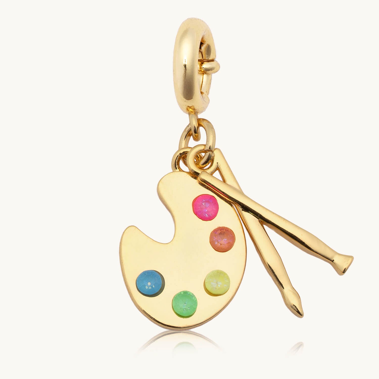 Paint Palette & Brush Charm | Artistic Jewelry – Little Words Project