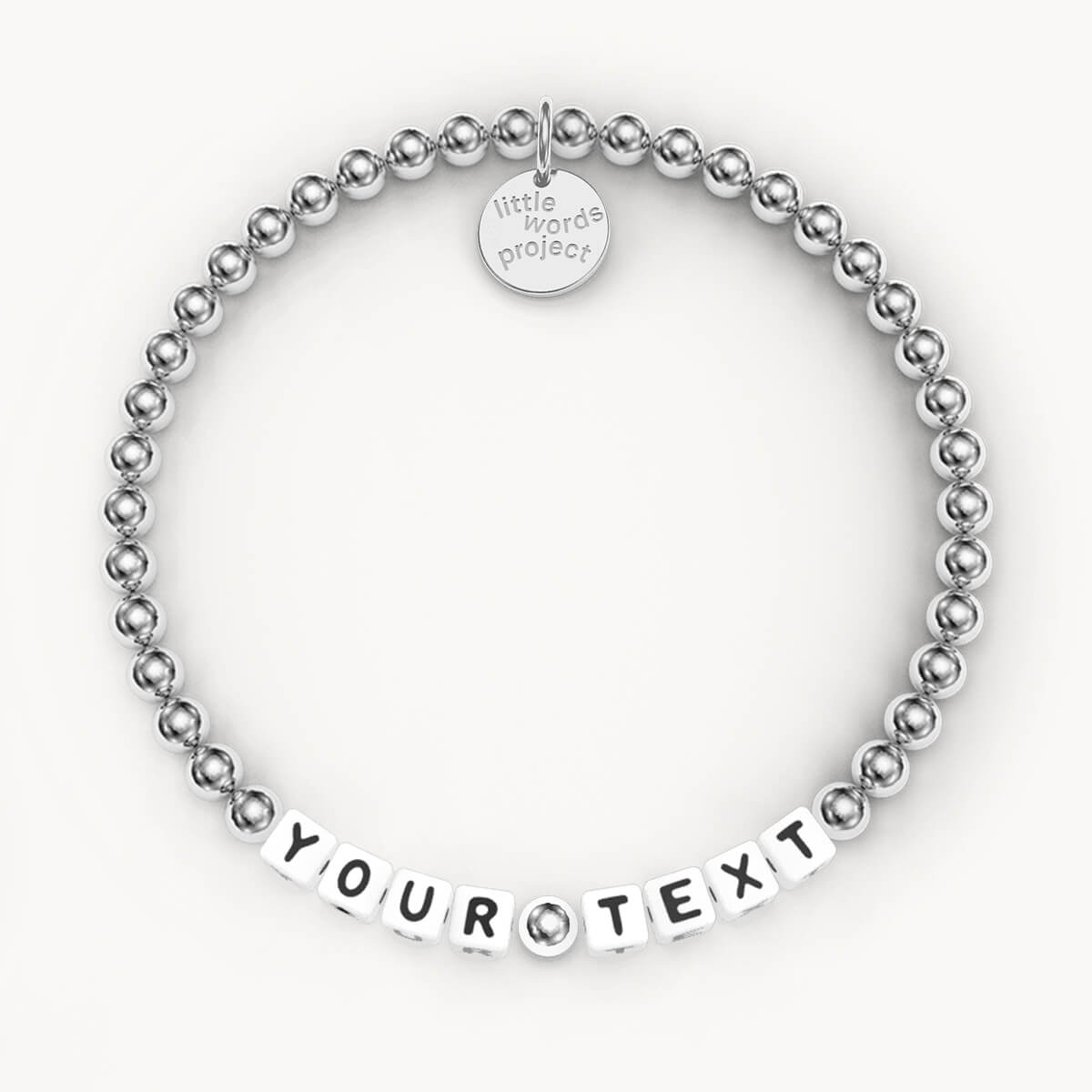 Silver Plated Custom Beaded Bracelet | Personalized Beaded Bracelets ...